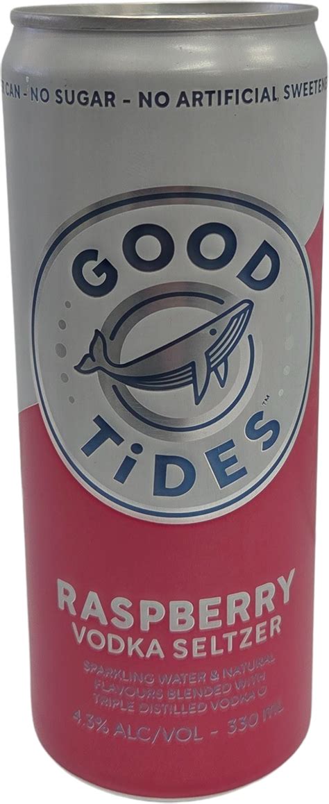 Good Tides Raspberry Seltzer 330ml Prestige Liquor Subiaco