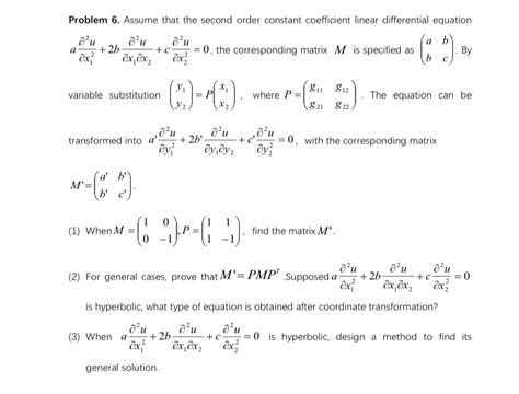 Solved Problem 6 ﻿assume That The Second Order Constant