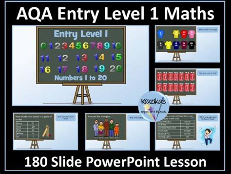 Aqa Entry Level 1 Maths 11 Powerpoint Lessons And 11 Workbooks Bundle Teaching Resources