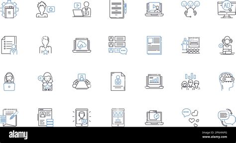 Reporting Format Line Icons Collection Clarity Consistency Precision