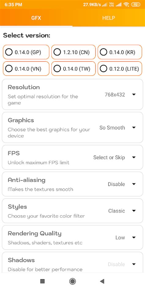 GFX Tool Free Game Booster For Battleground For Android Download