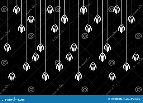 Geometric Of Vertical Random Lines With Lotus Set 1 Stock Illustration