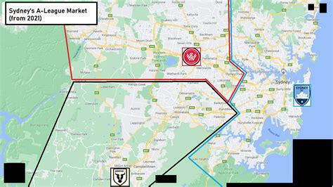 Map Sydneys A League Market As Of 2021 Raleague