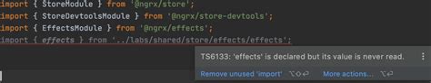 how to fix is declared but its value is never read in angular