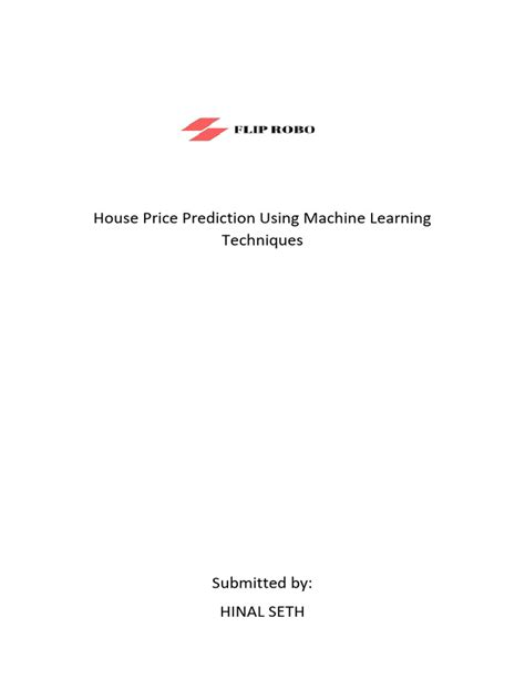 House Price Prediction Project Report Pdf Linear Regression Real Estate Appraisal