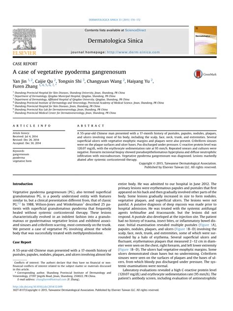 Pdf A Case Of Vegetative Pyoderma Gangrenosum