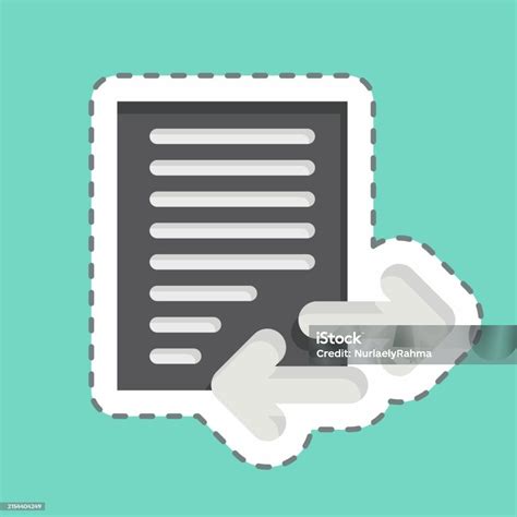 스티커 라인 컷 전송 버튼 다운로드 기호와 관련이 있습니다 심플한 디자인 일러스트레이션 가상현실에 대한 스톡 벡터 아트 및 기타