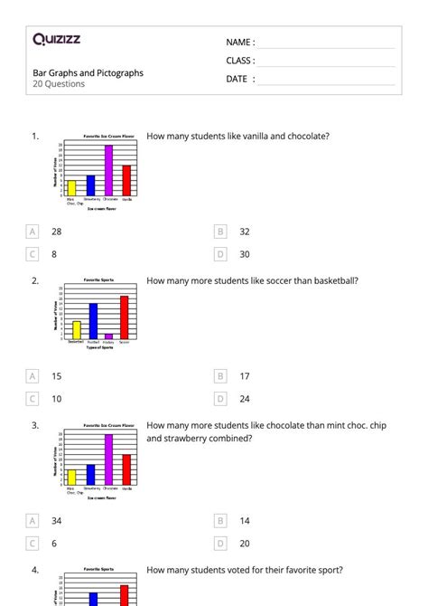 50 bar graphs worksheets for 6th grade on quizizz free and printable