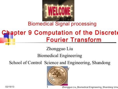 Computation Of The Dft Chapter 9
