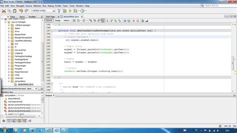 Contoh Program Pengurangan Java Netbeans ~ Materi Java Pemula