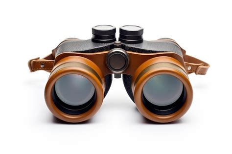 Premium Photo A Single Binoculars Isolated On White Background