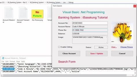 Bank Management System Using Vbnet And Csv File Part 33 Youtube