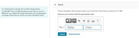 Solved An Infinite Plane Of Charge With Surface Charge