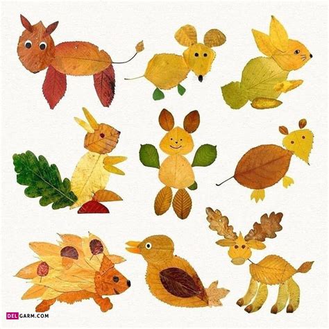 کاردستی با برگ 20 کاردستی شیک و لاکچری با برگ های سبز و زرد