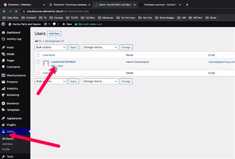 create a purchase summary page using elementor