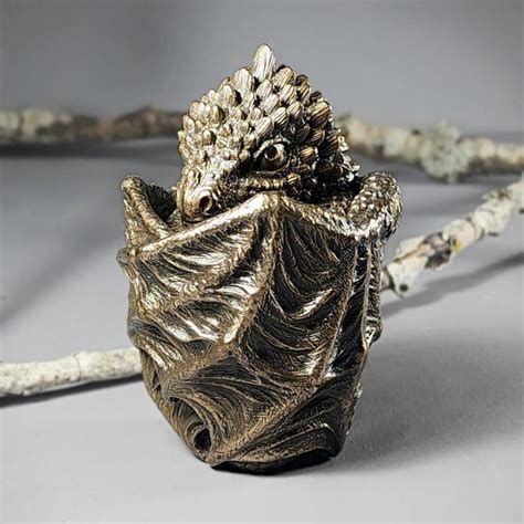 Bronze Dragon Trinket Cup Dragon Decor Oddities For Sale Has Unique