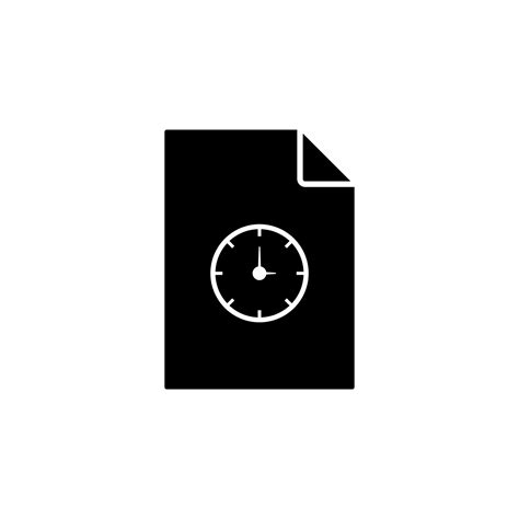 Clock On Document Vector Icon Illustration Vector Art At Vecteezy
