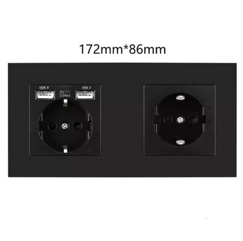 Розетка Coswall подвійна з двома портами Usb для зарядки чорна пластик Id 1742666796 ціна