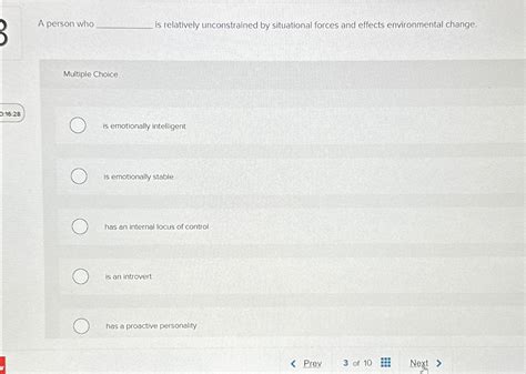 Solved A Person Who Is Relatively Unconstrained By