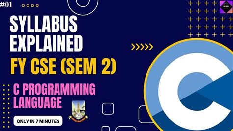 Fy Cse Sem 2 Syllabus Explained C Programming Language 2023 24 Mumbai University In Hindi