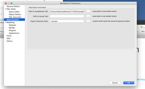 How To Update Mysqldumpexe In Mysql Workbench Stack Overflow