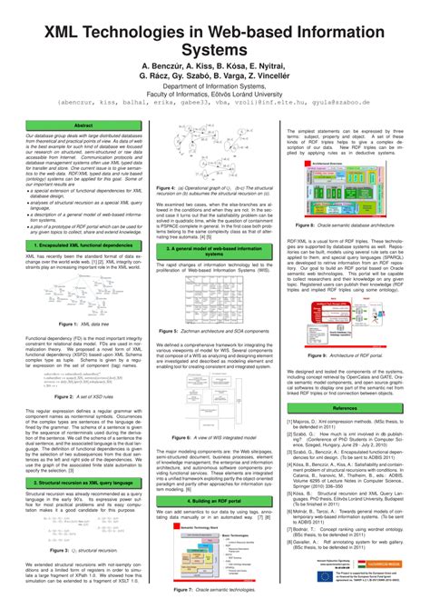 Pdf Xml Technologies In Web Based Information Systems