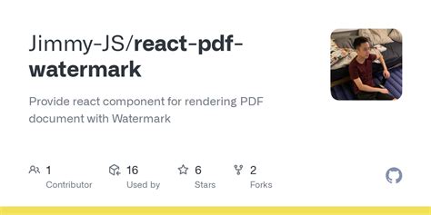 github jimmy js react pdf watermark provide react component for