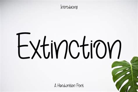 Extinction Font By Wanida Toffy · Creative Fabrica