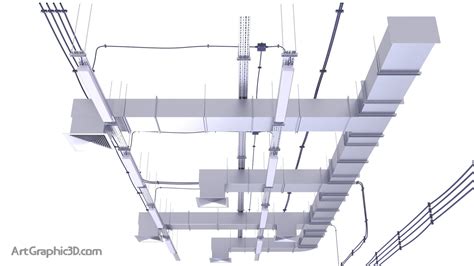 Professional Industrial Ceiling 3d Model Download