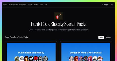 Punk Rock Bluesky Starter Packs 13 Lists • Oct 2025