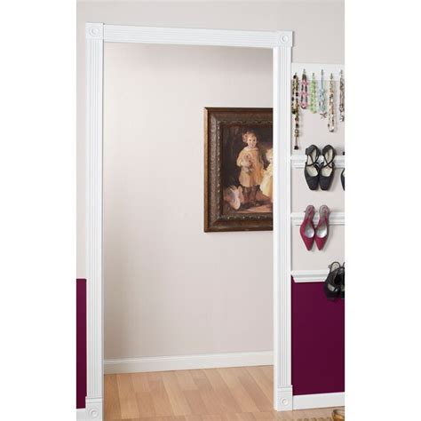 Inteplast Group Building Products 0 5 In X 3 5 In X 7 Ft Finished Polystyrene Door Casing Kit At