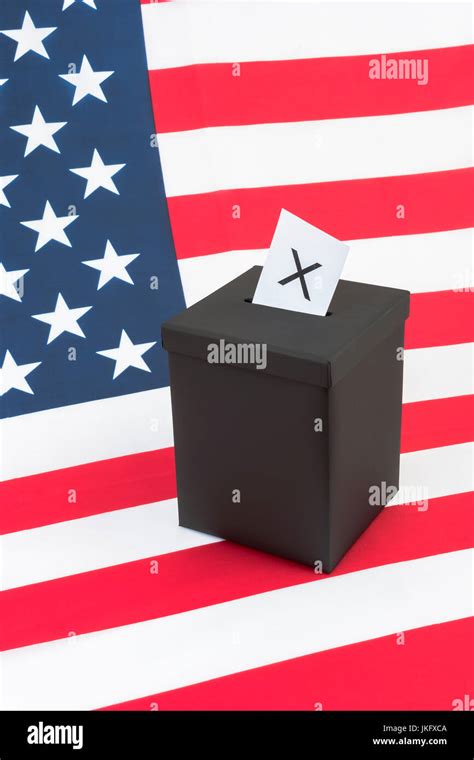 Black Ballot Box American Us Stars And Stripes Us Presidential