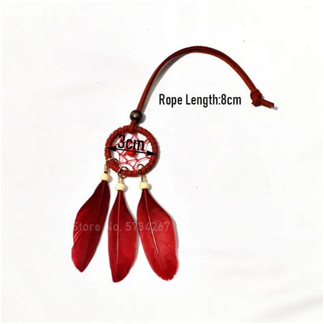 Badu Bg Мини цветен ловец на сънища висулка с огледало с пера Badu Bg