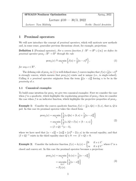 Lecture 10 Proximal Download Free Pdf Inequality Mathematics