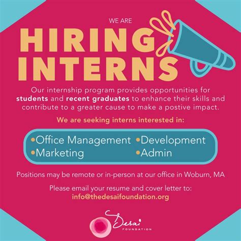Desai Foundation On Linkedin Internshipopportunity Skillsdevelopment Makeanimpact Internship
