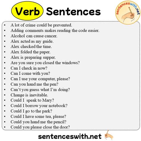 Verb Examples Sentence