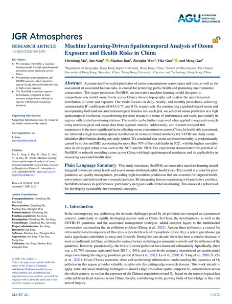Pdf Machine Learning‐driven Spatiotemporal Analysis Of Ozone Exposure And Health Risks In China