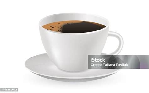 흰색 컵에 3d 현실적인 에스프레소 커피 커피 마실 것에 대한 스톡 벡터 아트 및 기타 이미지 커피 마실 것 컴퓨터 그래픽