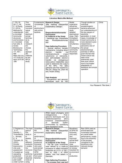 Lit Matrix Template Final 1 Pdf Quantitative Research Qualitative
