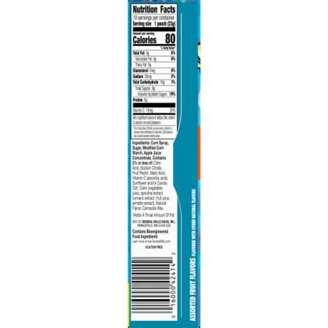Nickelodeon Spongebob Squarepants Gluten Free Fruit Flavored Snacks 10