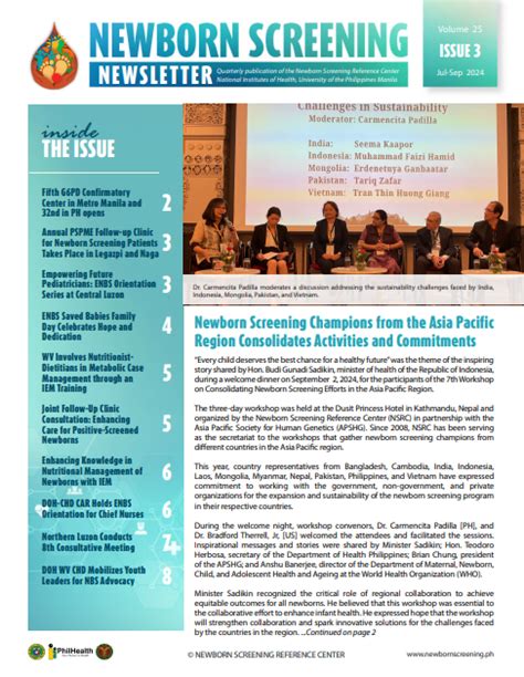 Newsletter Newborn Screening Reference Center