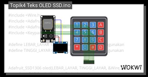 Topik4 Teks Oled O Wokwi Esp32 Stm32 Arduino Simulator