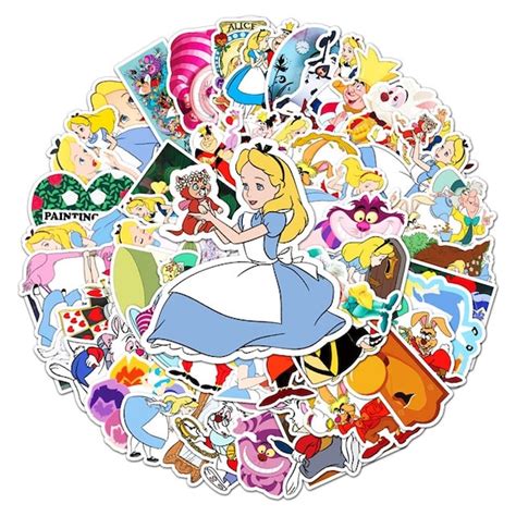 Alice In Wonderland Stickers Etsy