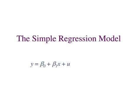 PPT The Simple Regression Model PowerPoint Presentation Free Download ID
