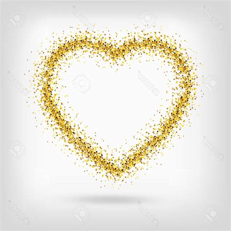 Gold Heart Vector At Collection Of Gold Heart Vector
