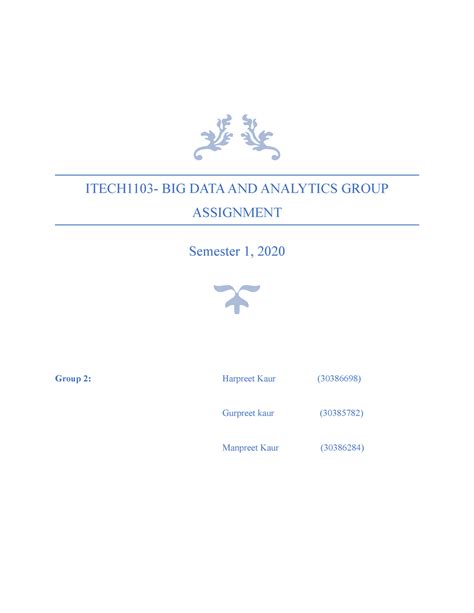 1103 Report Final 1 Itech1103 Big Data And Analytics Group