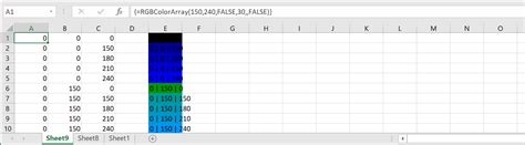Excel VBA Function For Array Of RGB Color Combinations And Procedure To Color Large Number Of