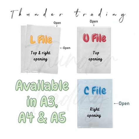 Clear Folder A3 A4 A5 L C U Shaped Shopee Singapore