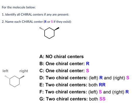 Solved For The Molecule Below Identify All CHIRAL Chegg Com