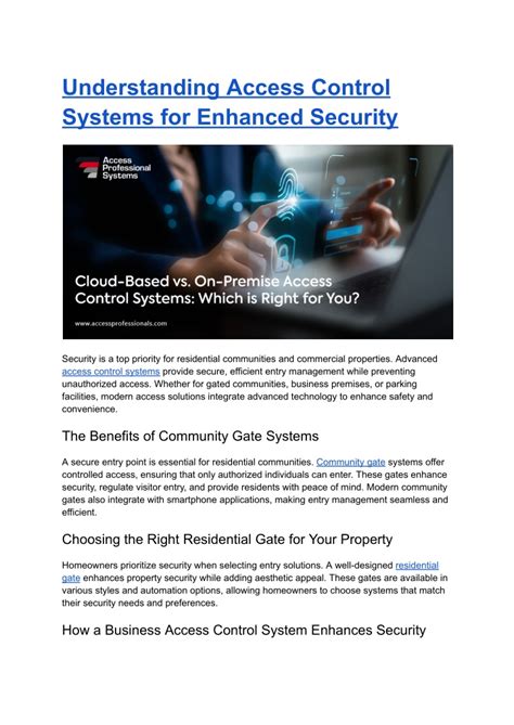 Ppt Understanding Access Control Systems For Enhanced Security Powerpoint Presentation Id